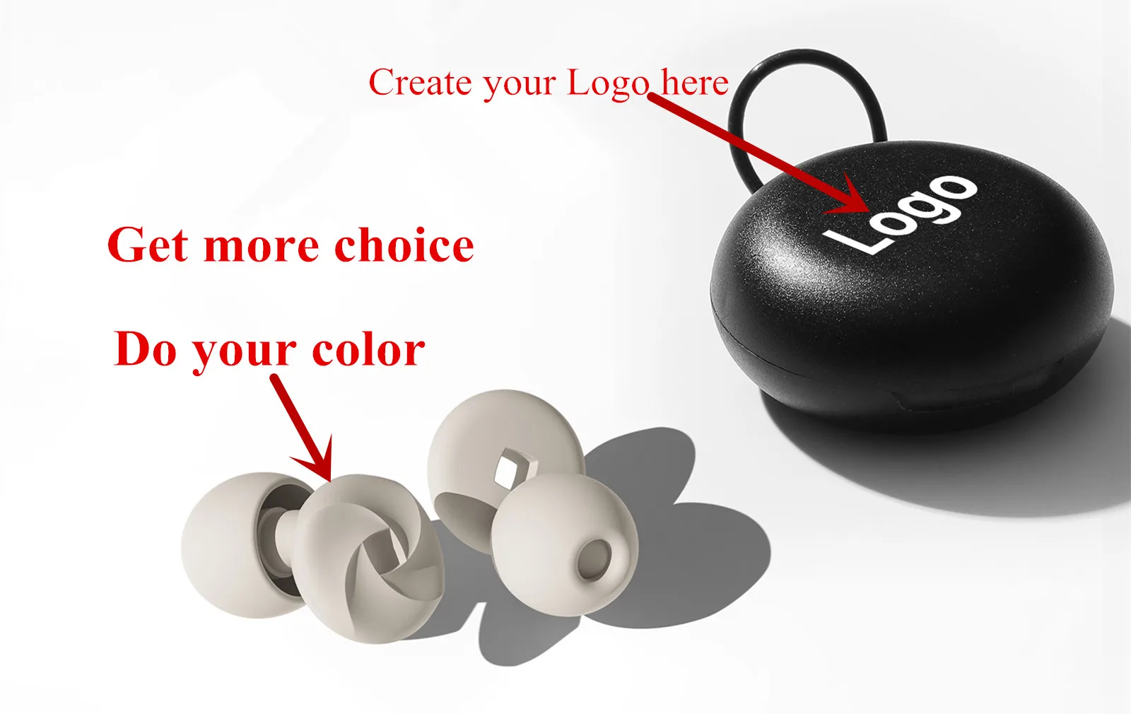 Customizable Logo Quiet Noise Reduction Earbuds for Sleep