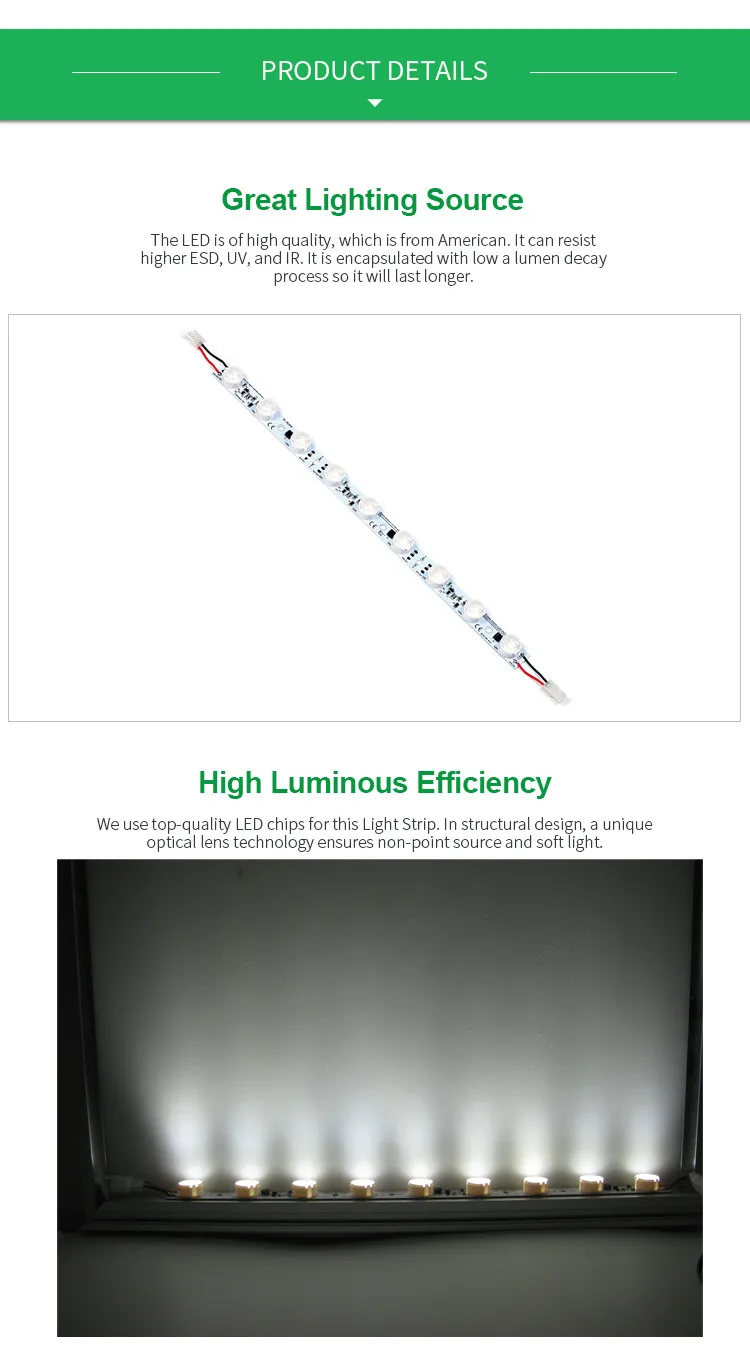 SLT Lighting High Power LED Module Strip Light 18W for Advertising ...