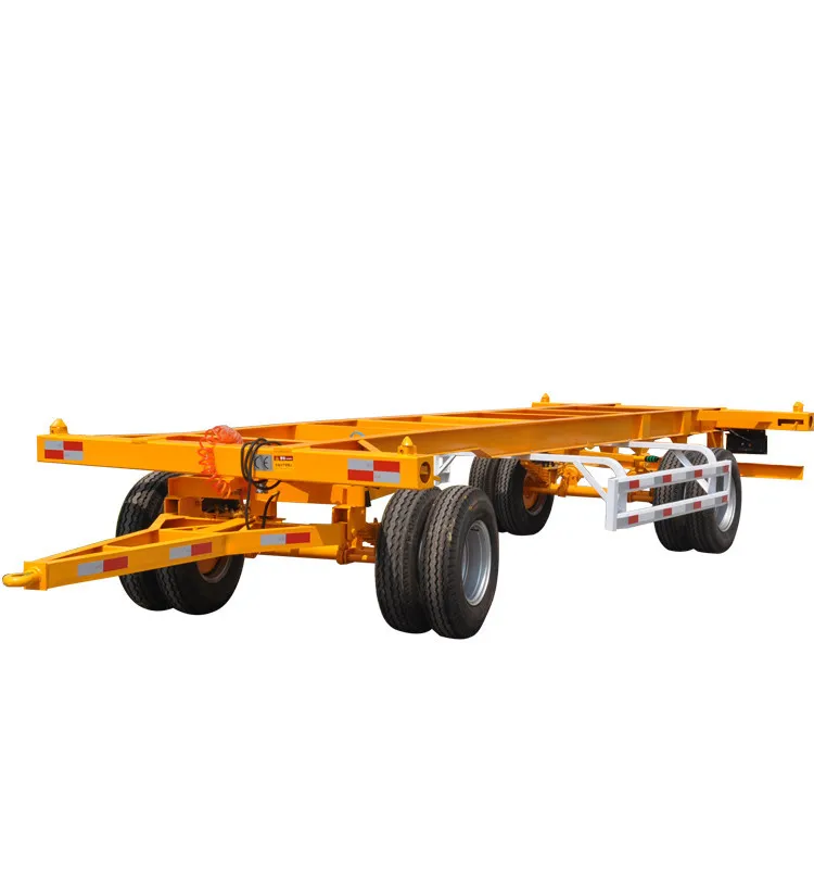 10ton Skeleton Type Full Trailer Use Container Chassis Trailer for Sale