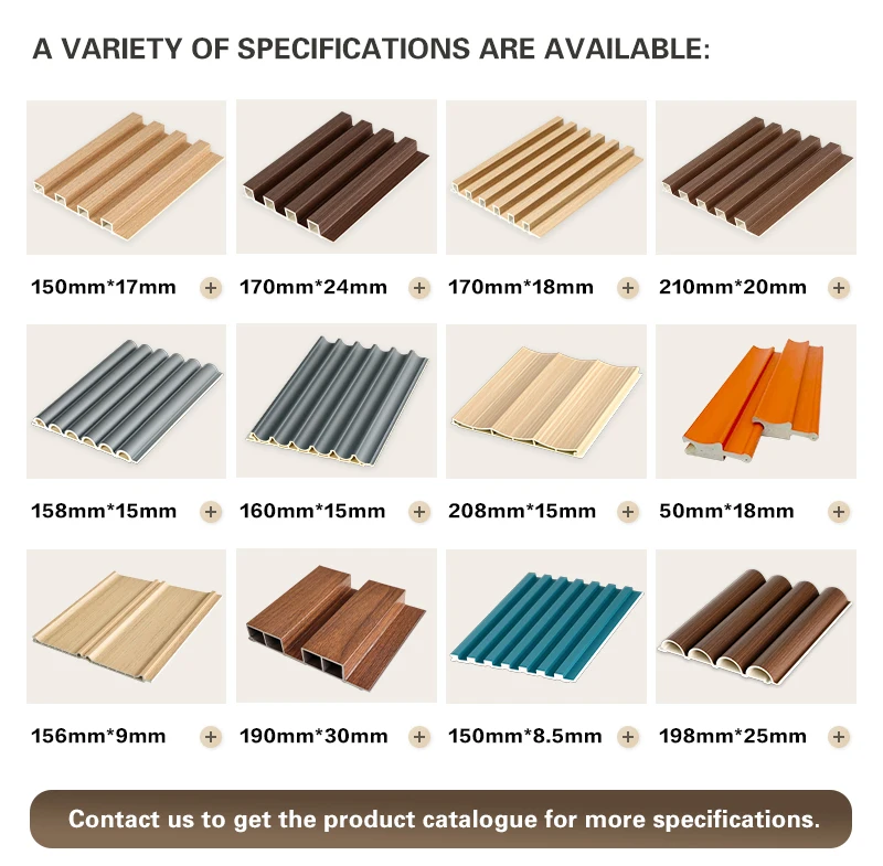 Waterproof Marble Texture WPC Fluted Wall Panels 3D PVC Wall Cladding ...