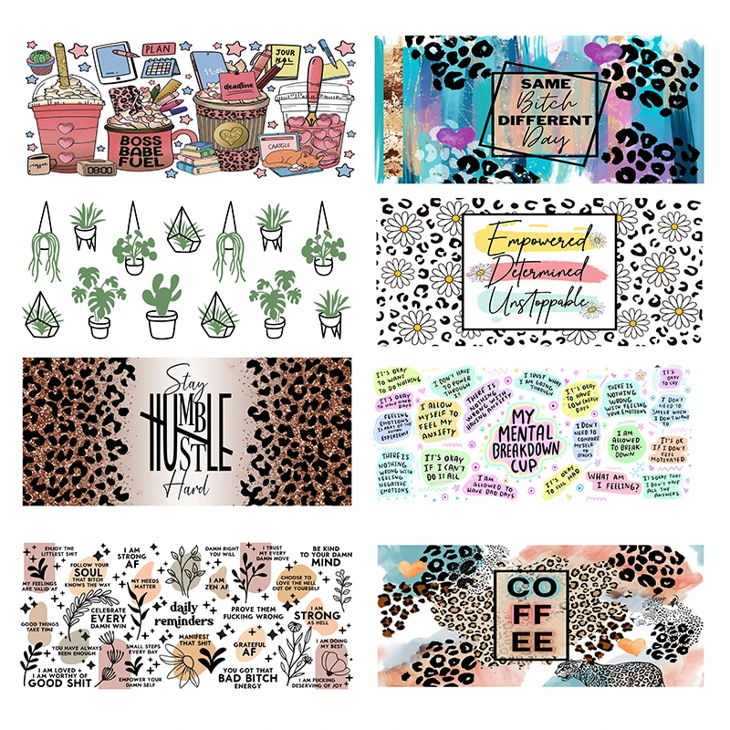 Wholesale Custom Uv-dtf Decals 16oz 16 Oz Uvdtf Tumbler Wraps Sticker ...