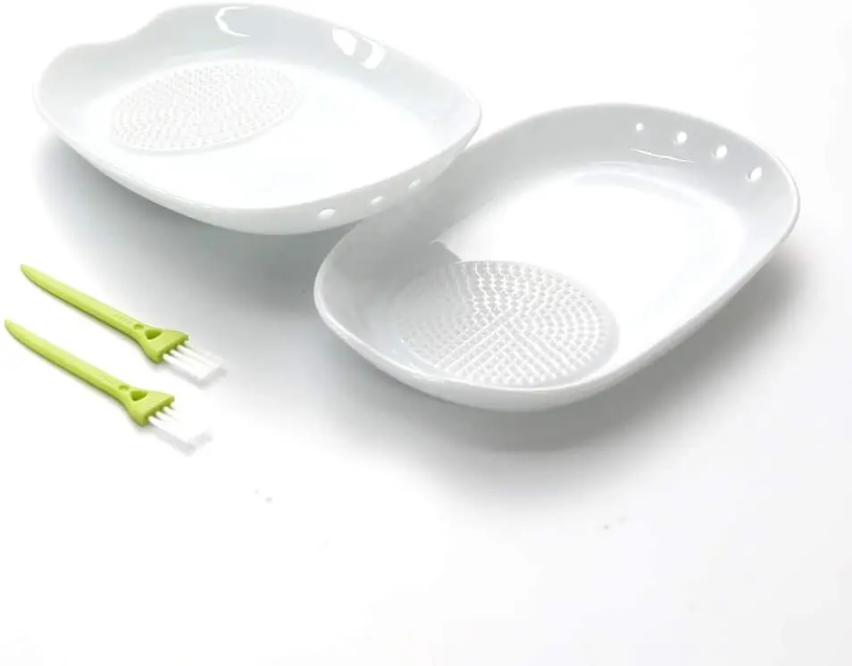 3-in-1 Ceramic Ginger Grater Spoon Rest Herb Stripper Set