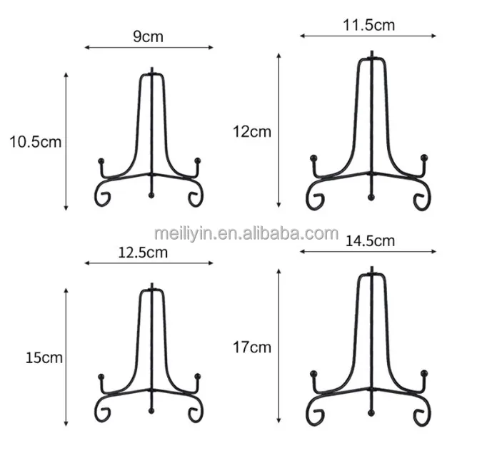 Table Top Black 4" to 12" Folding Metal Stand Display Racks