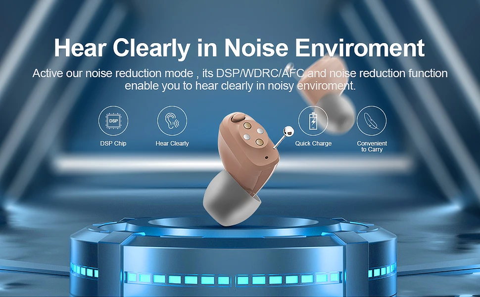 JINGHAO OEM Digital Mini Hearing Aids - Rechargeable & Adjustable