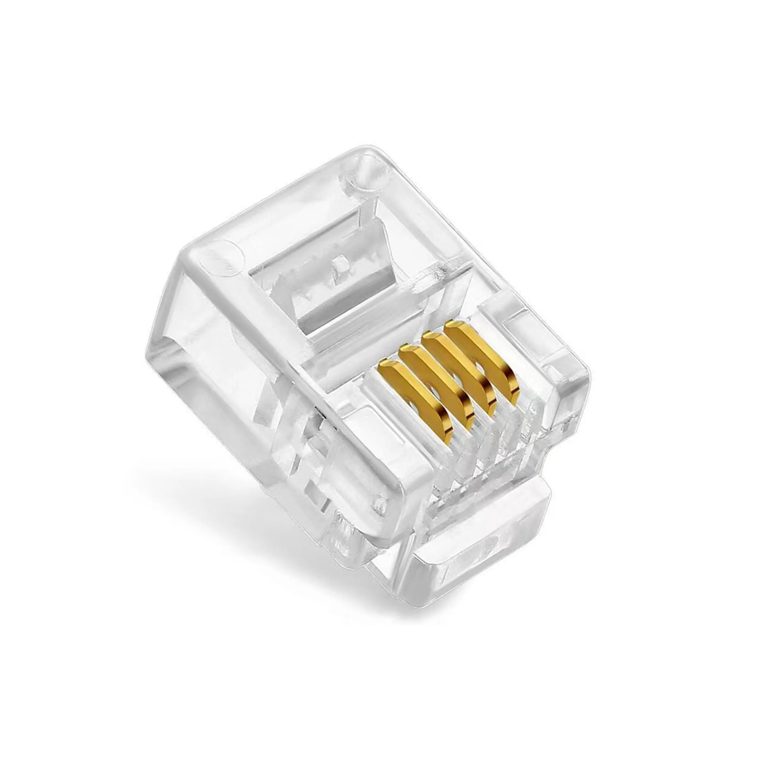 Rj11 Rj12 Telephone Line Connector 4-core 6p4c Utp Gold-plated Module ...