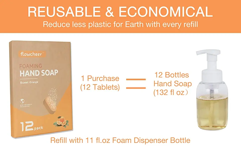 Eco-friendly Mini Portable Effervescent Foaming Hand Soap Tablets ...