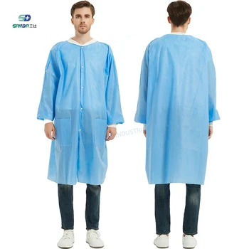 Nonwoven Ppe Gowns Hospital Cleanroom Chemistry Laboratory Waterproof ...