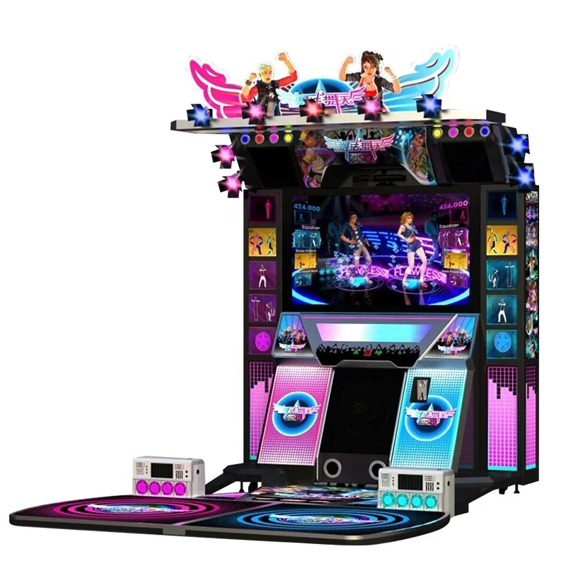 2 Players Play Arcade Pump It Up just Dance arcade game Machine Music ...