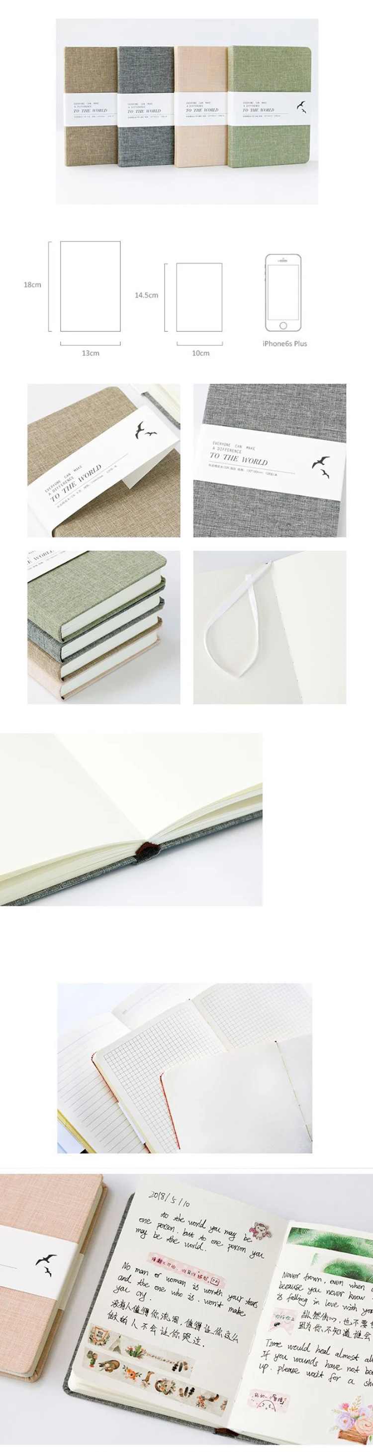 Wholesale Linen Journals with Custom Logo - Cute A5 Notebooks