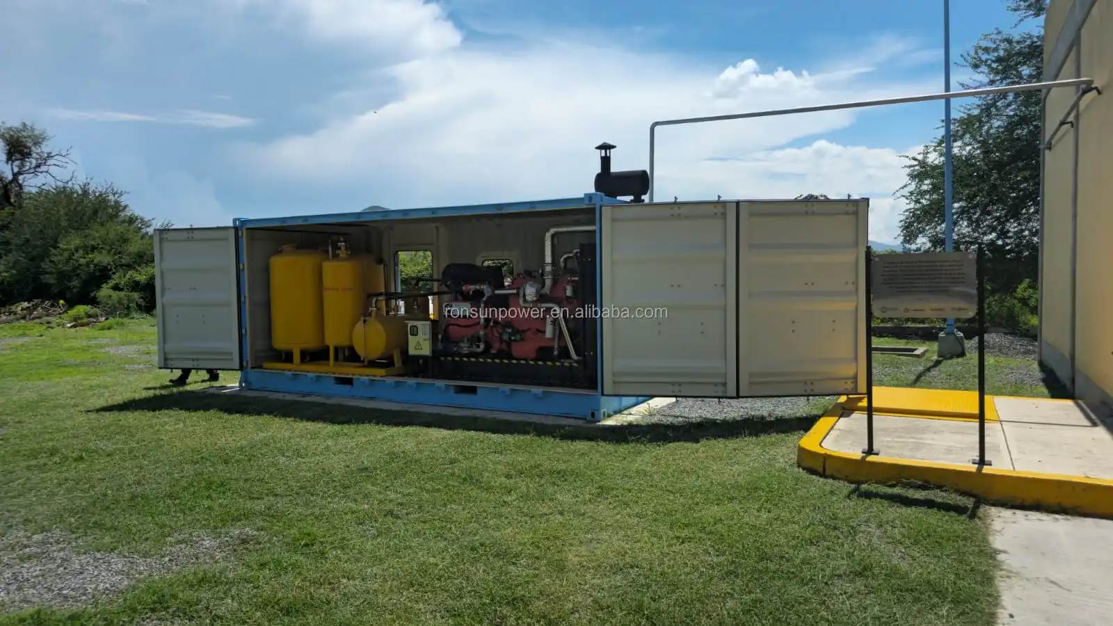 250kVA Containerized Biogas Gas Turbine Generator with Cummins Engine ...