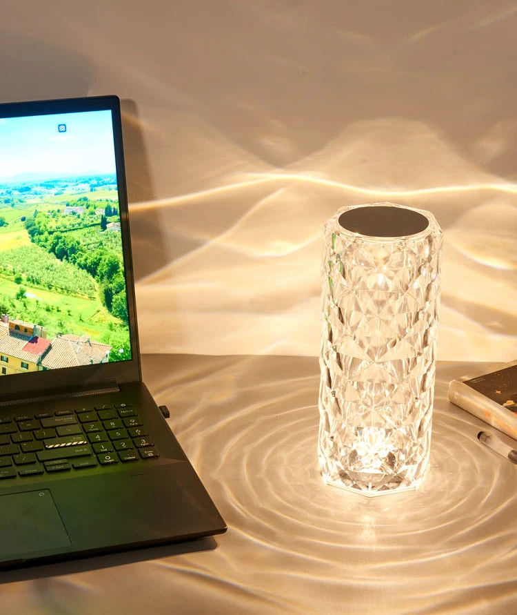 16 Color Rgb Remote Control Crystal Rose Lamp Acrylic Crystal Desk Lamp ...