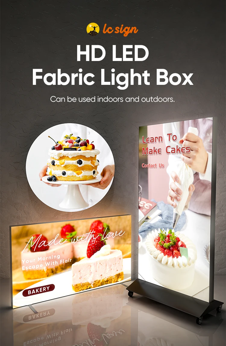 Tradeshow Exhibition Poster Light Box Display Tension LED
