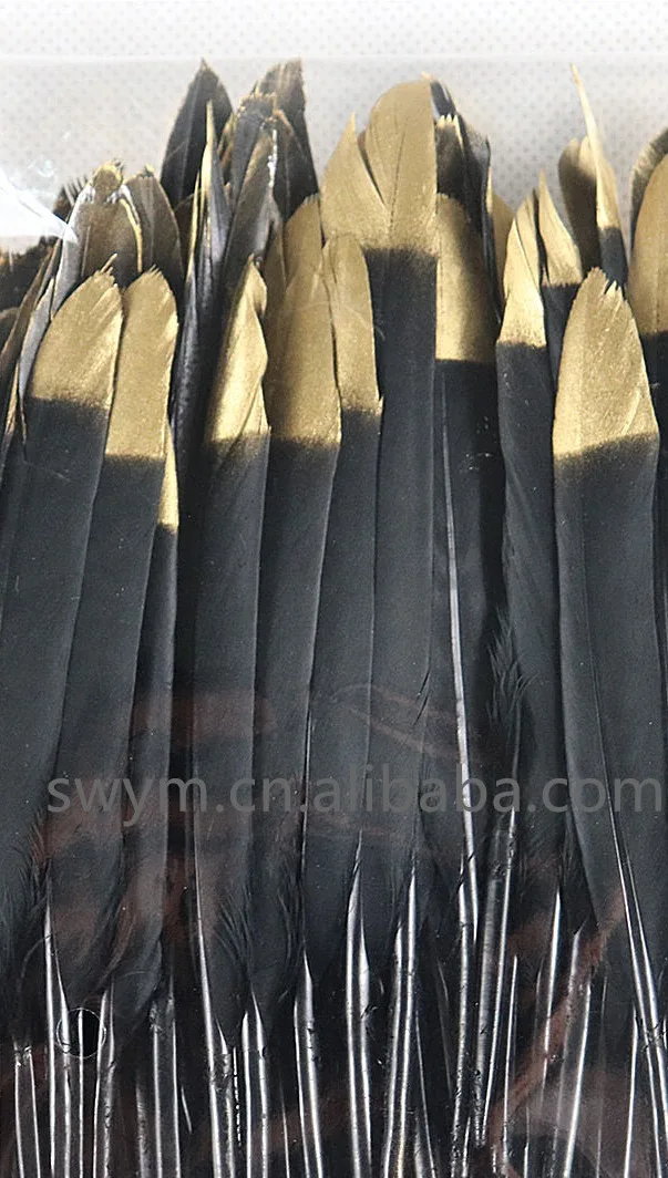 Wholesale Gold Glitter Craft Goose Plume Feather For Wedding ...