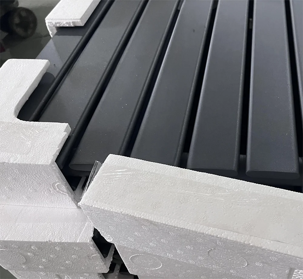 HUICHAN Modern Anthracite Steel Double Flat Tube Radiators for Hot ...