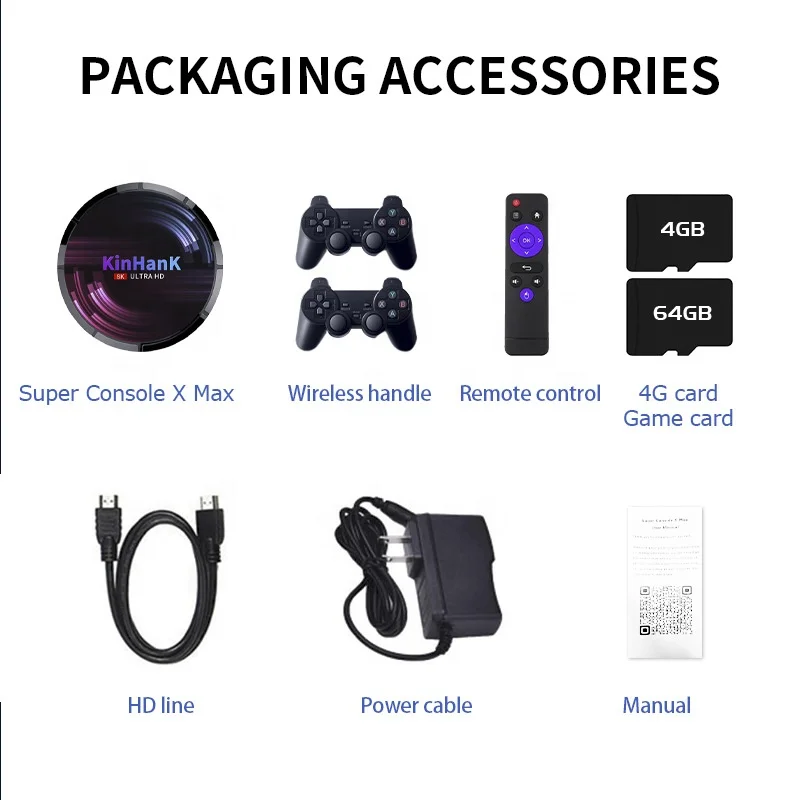 Three System In One Kinhank Super Console X Max Classic Video Game ...