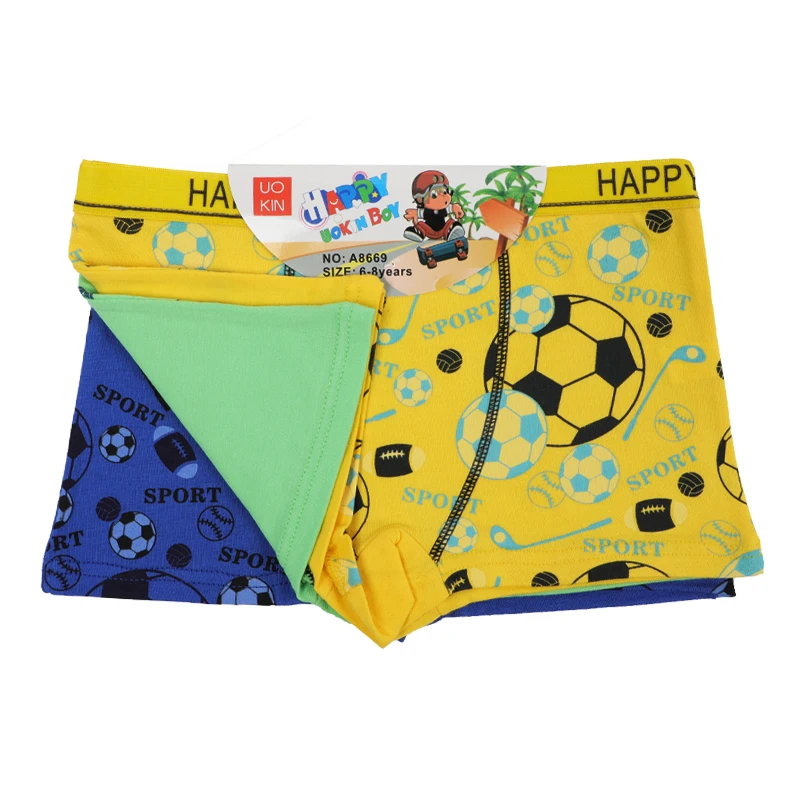 Uokin Cartoon Cotton Print Boy Boxer Briefs Shorts Soft Breathable 4-10 ...