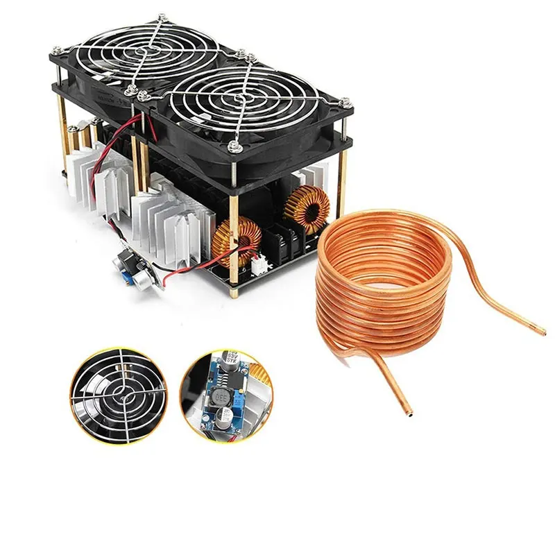 1800W ZVS Induction Heater Induction Heating Machine Low Voltage 12V ...