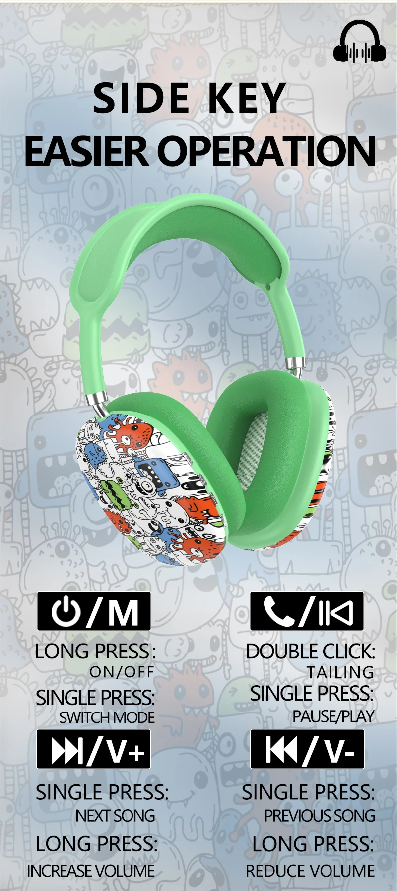 Original Factory P9 Pro Max Wireless Headphones With Microphone Paint ...