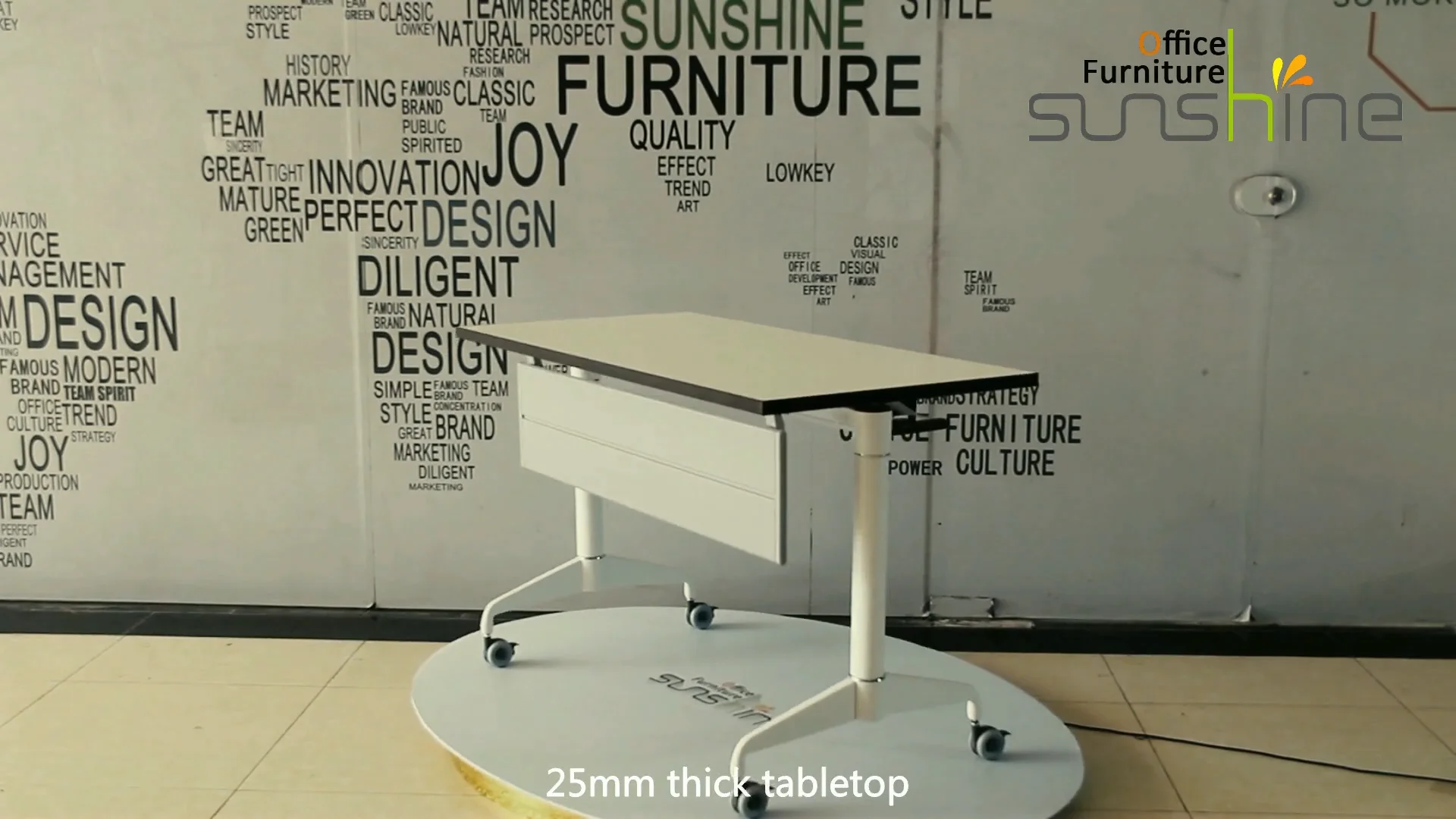 Lockable Movable Folding Office Table Training Rooms With Plastic ...