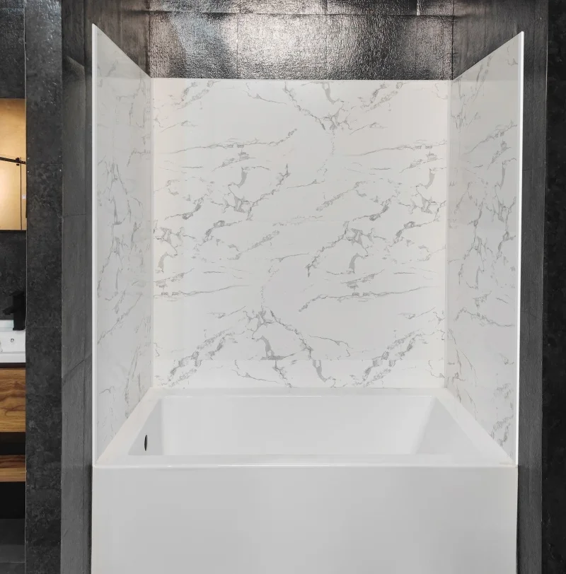 Jazz White Acrylic Waterproof Shower Surround - Durable & Stylish