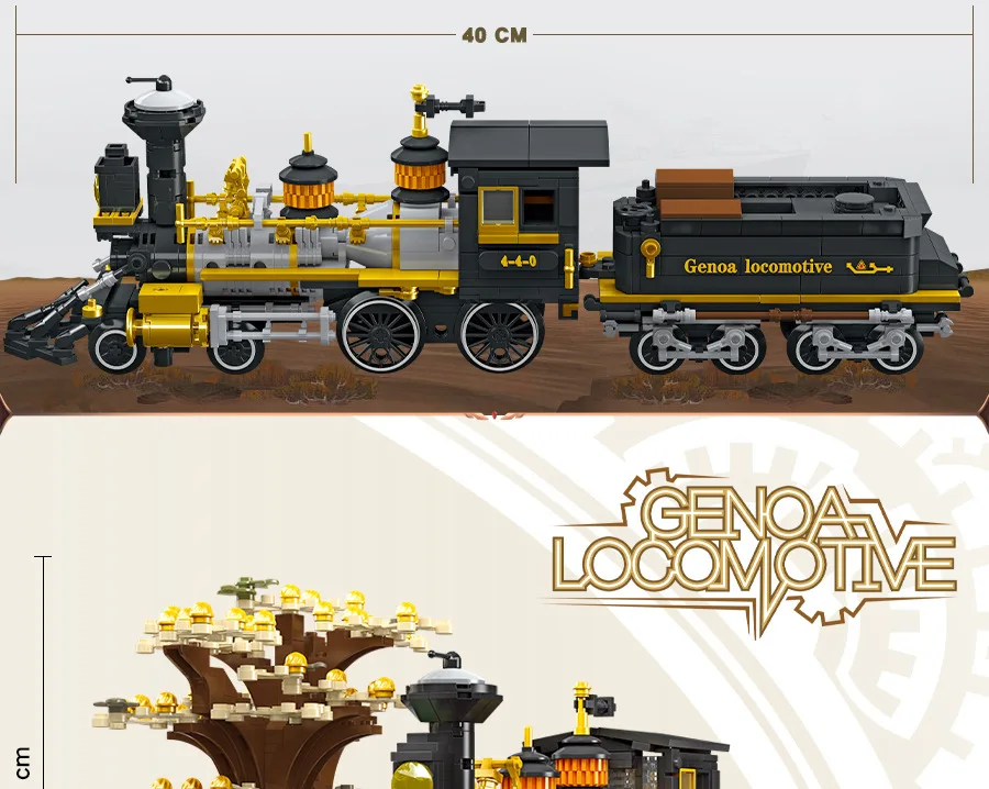 JS59001-20 Train Series TH10 GWP Steam Locomotive Car Assembly