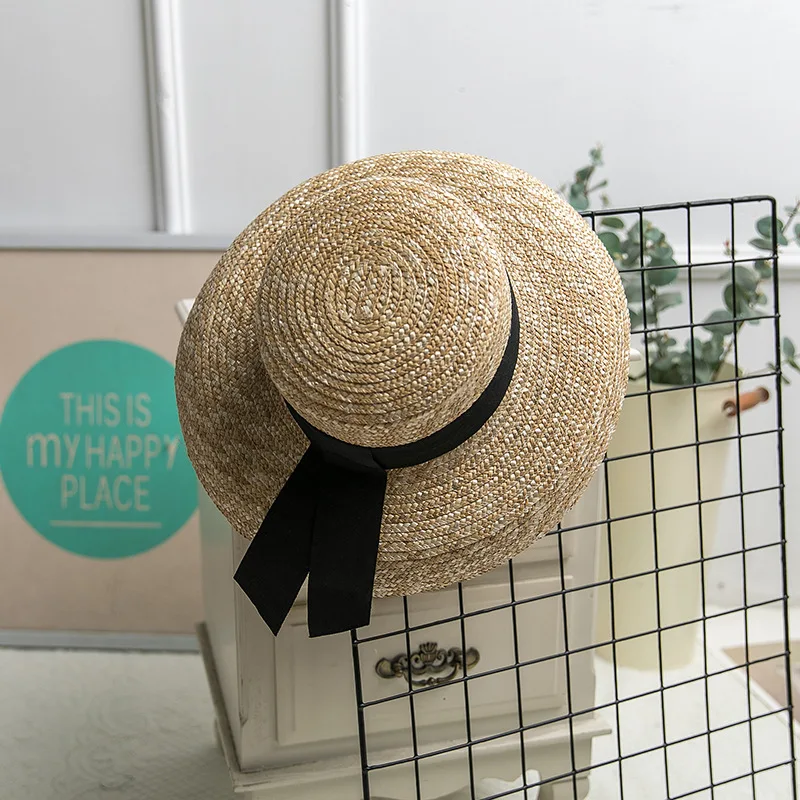 New Summer Ladies Literary Fisherman Beach Sun Straw Hat Luxury Straw ...
