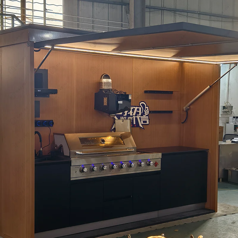 Modern Waterproof Outdoor BBQ Island Direct Factory Supply Stone ...