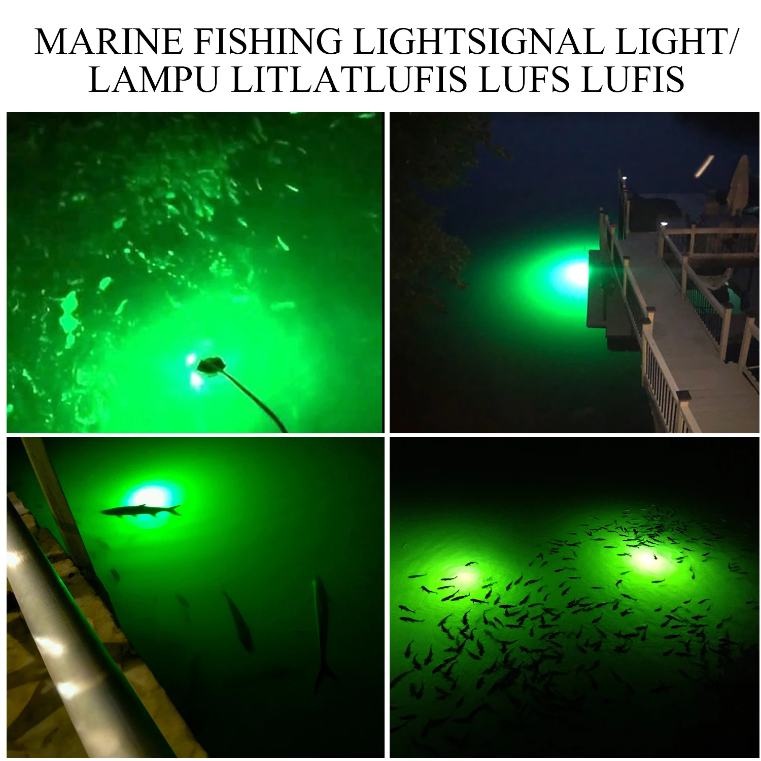 IP68 Waterproof Underwater Fishing LED Light - 30W Power