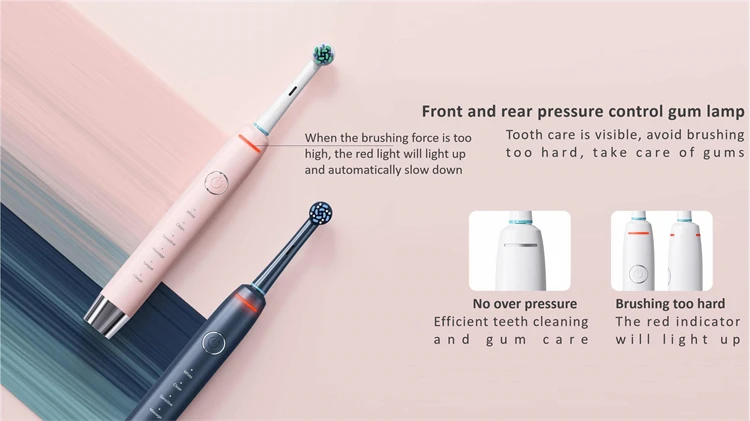 360 Rotating Whitening Electric Tooth Brush Round Head Oscillating ...