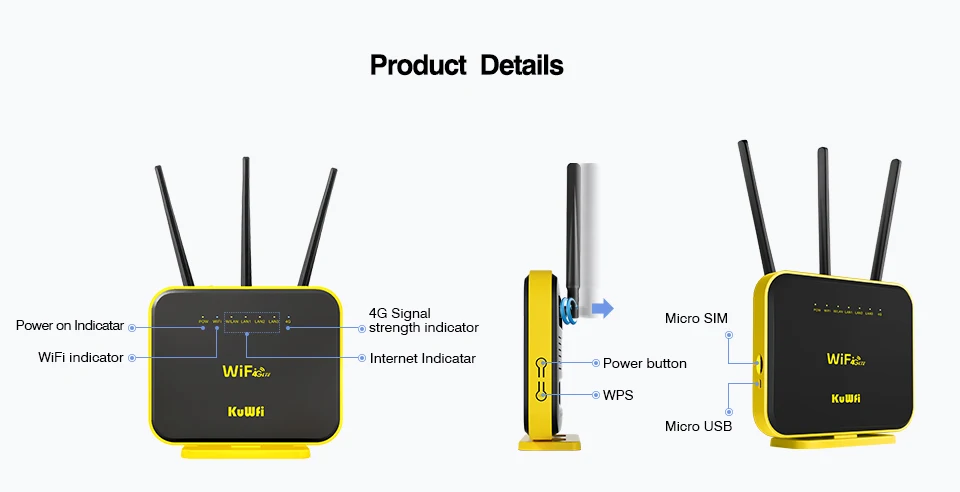 Gigabit 5ghz Wifi Router - Dual Band 4G Router with 1200mbps