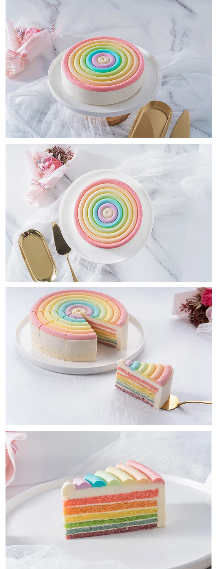 Frozen rainbow Gateau Frozen rainbow Mousse Cheesecakes Frozen Cream ...