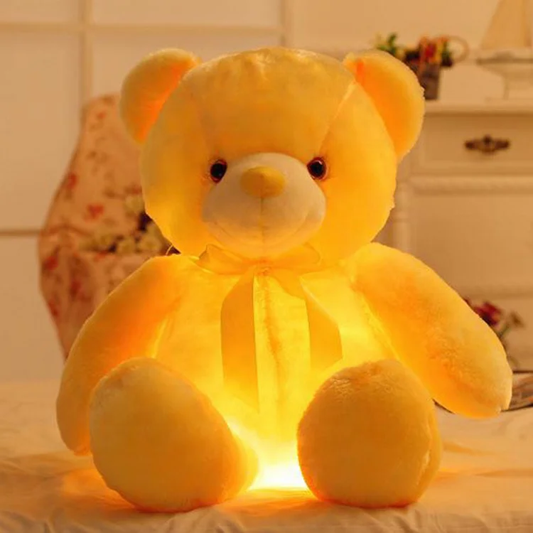 Custom Led Light up Plush Teddy Bear Doll Stuffed Animal Toys Custom ...