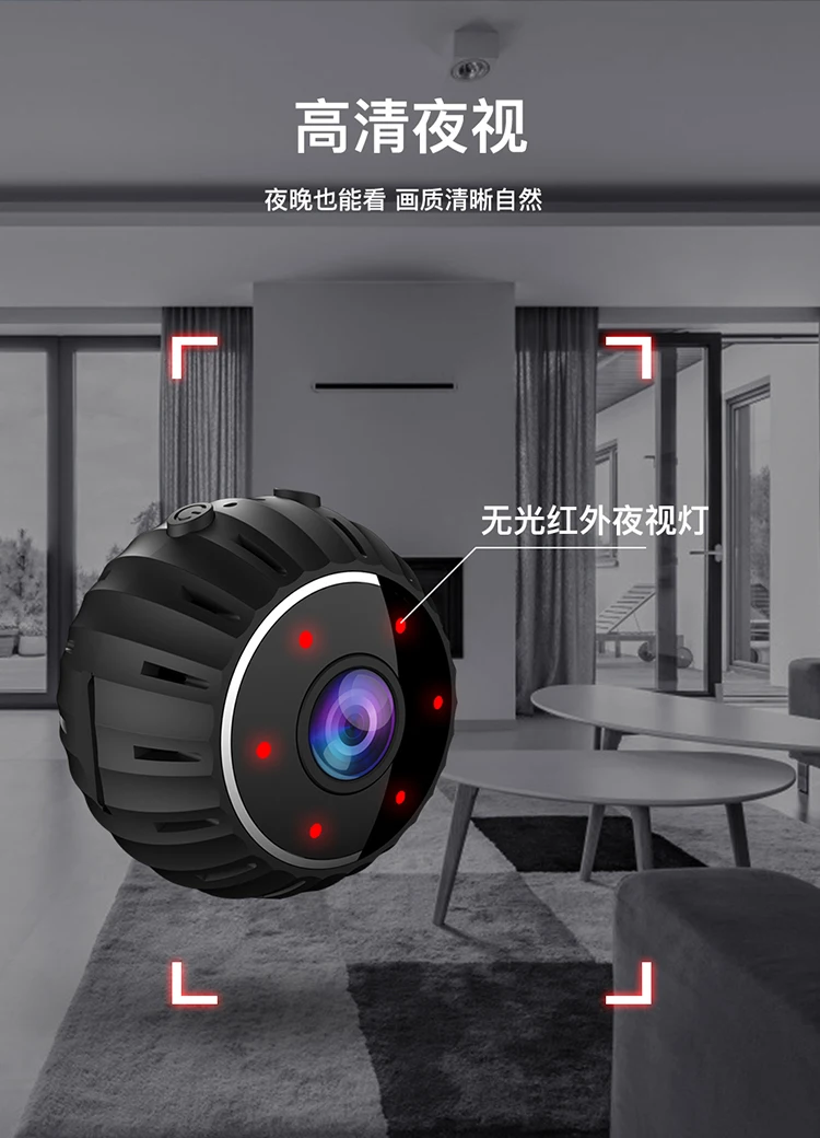 X10 Mini Wifi Camera - 1080p HD Night Version & Motion Detection