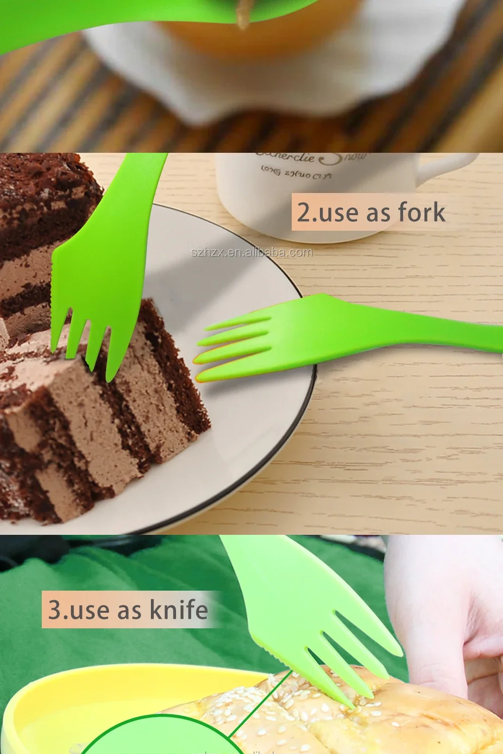 Sustainable Plastic Sporks with Custom Logo - Perfect for Camping