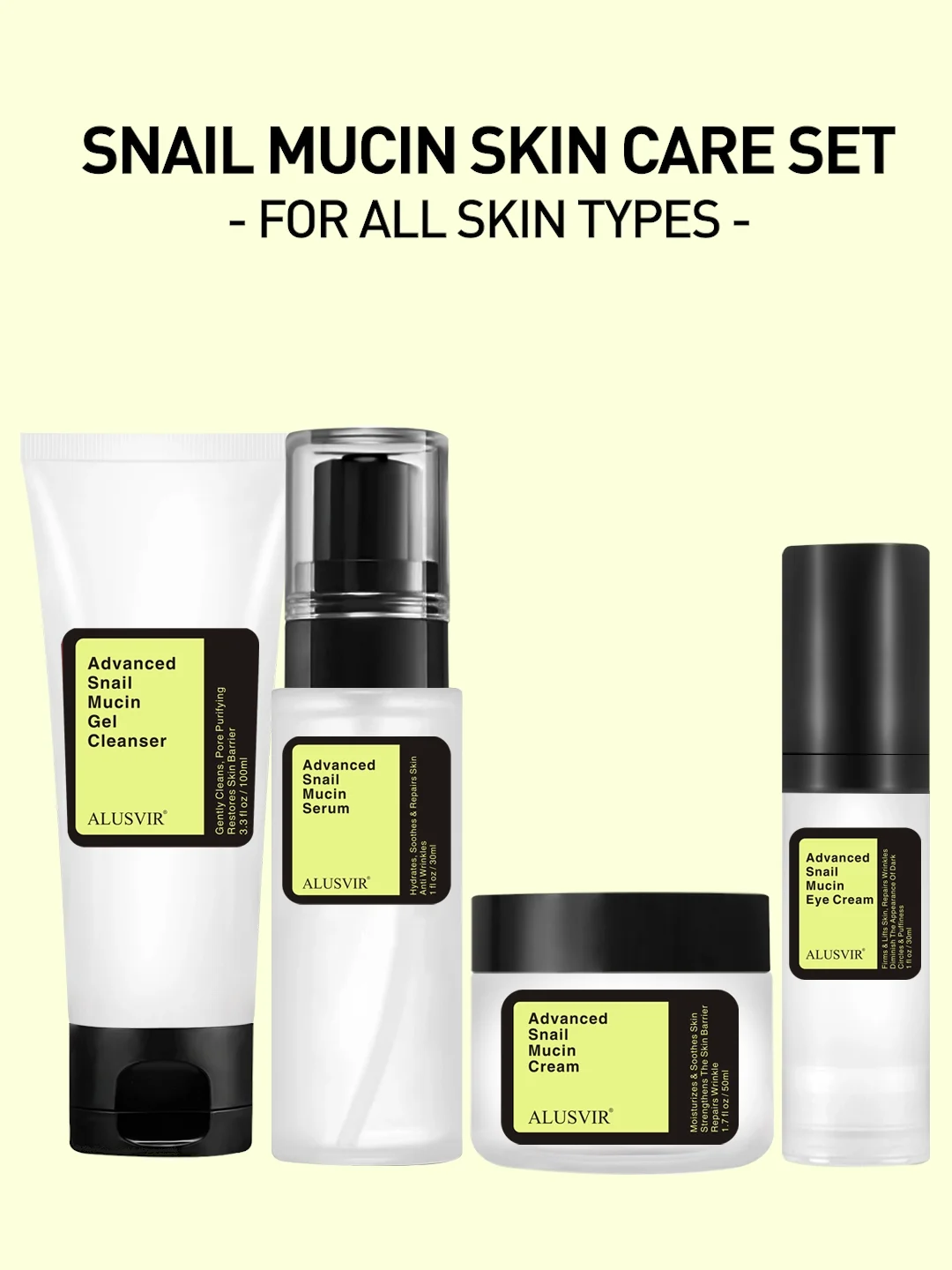 Korean Skin Care Products 96% Snail Mucin Hyaluronic Acid Face Care ...