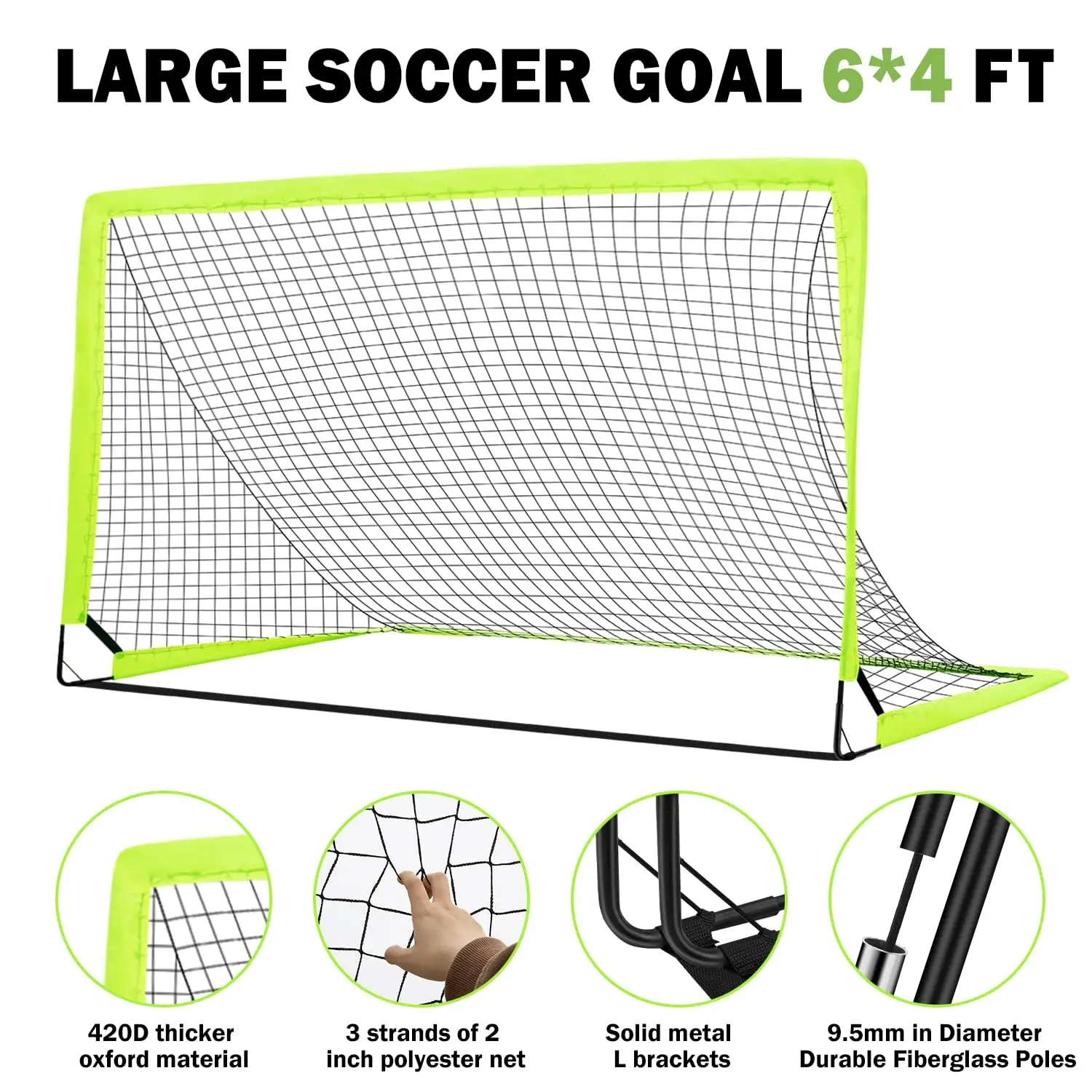 Factory Sale Portable Folding Removable Kids Soccer Goal Set Football ...