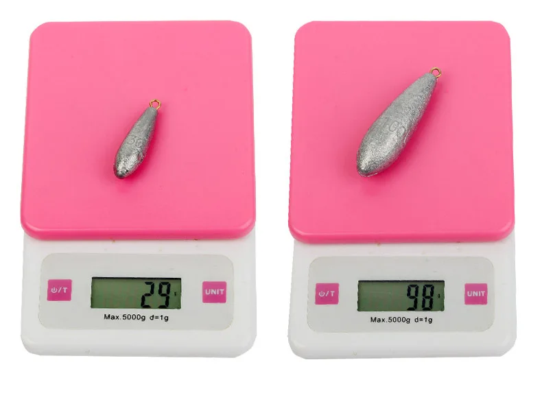 Fishing Lead Sinkers Water Drop Shape Weights Sinkers With Ring Casting ...