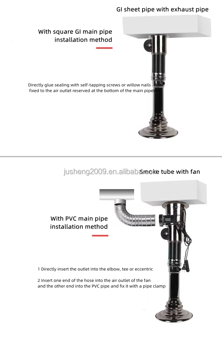 Stainless Steel Telescopic BBQ Smoke Extractor - Korean Bbq Exhaust Air ...