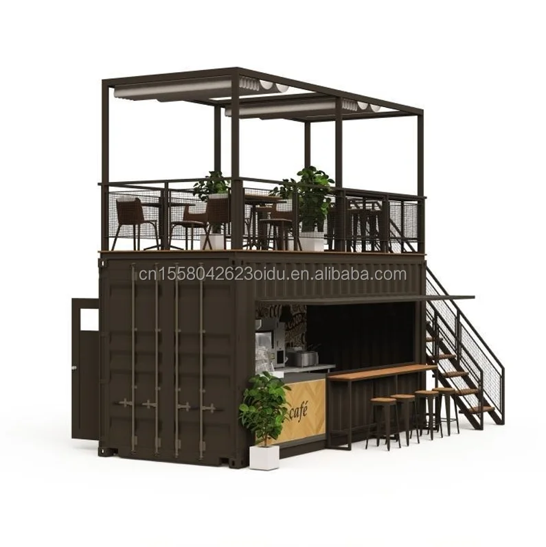 Luxury Prefabricated Portable Shipping Container Cafe