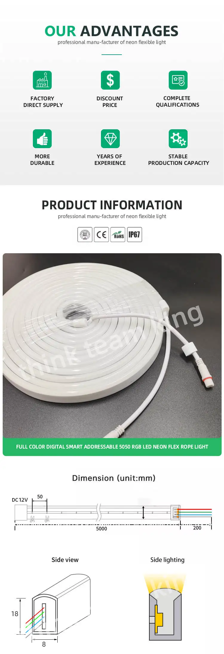 6mm 8mm Ws2811 Ws2812 5v 12v Digital Color Led Strips Flexible Neon ...