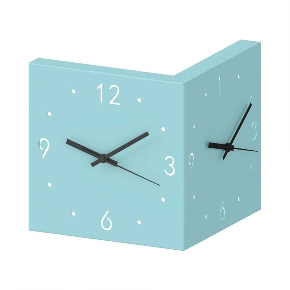 Creative Modern design corner clock double face wall Clock Home ...