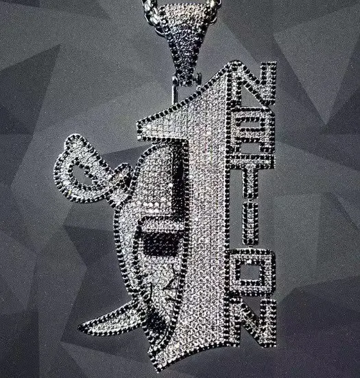 Customized Oakland Raiders Necklace - Cool Enamel Charm