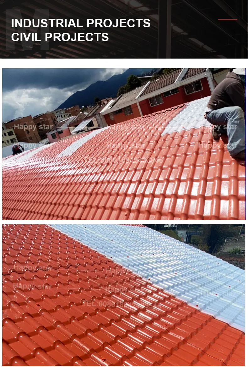 20-Year Lifetime Easy Install ASA Coated Synthetic Plastic Roof Tiles ...