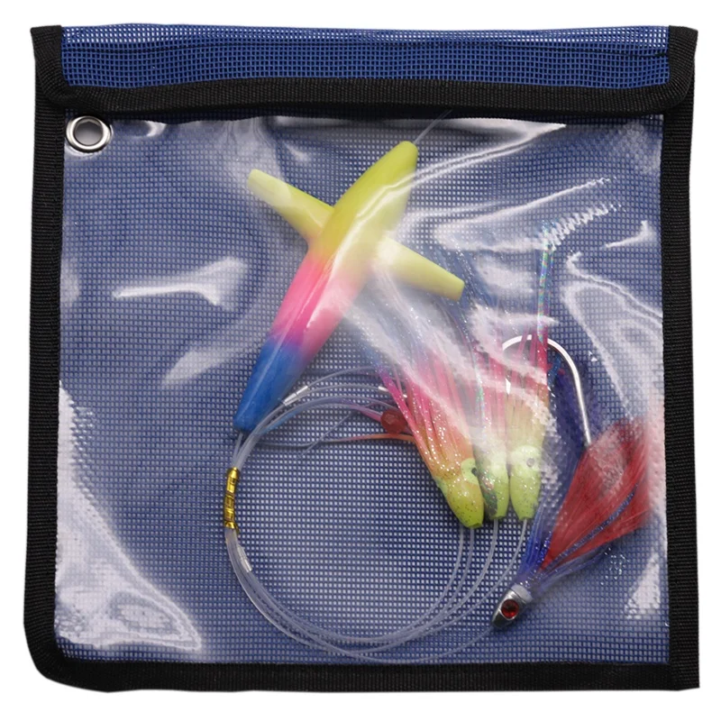 New Fishing Lure Set Salt Water Fishing Tackle Bulb Squids Daisy Chain ...