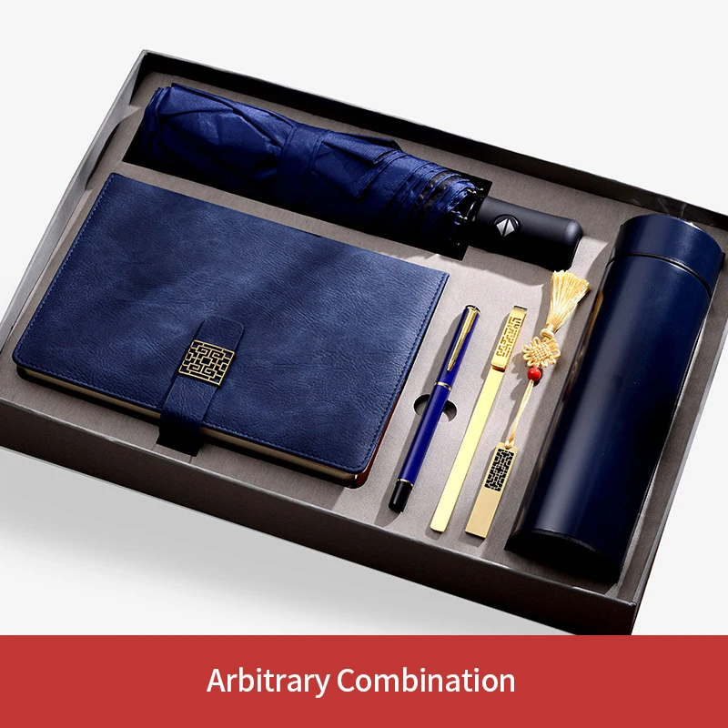 Customizable Gift Leather Notebook with Boxand Pen Gift Shop Promotional Exhibition Business ...