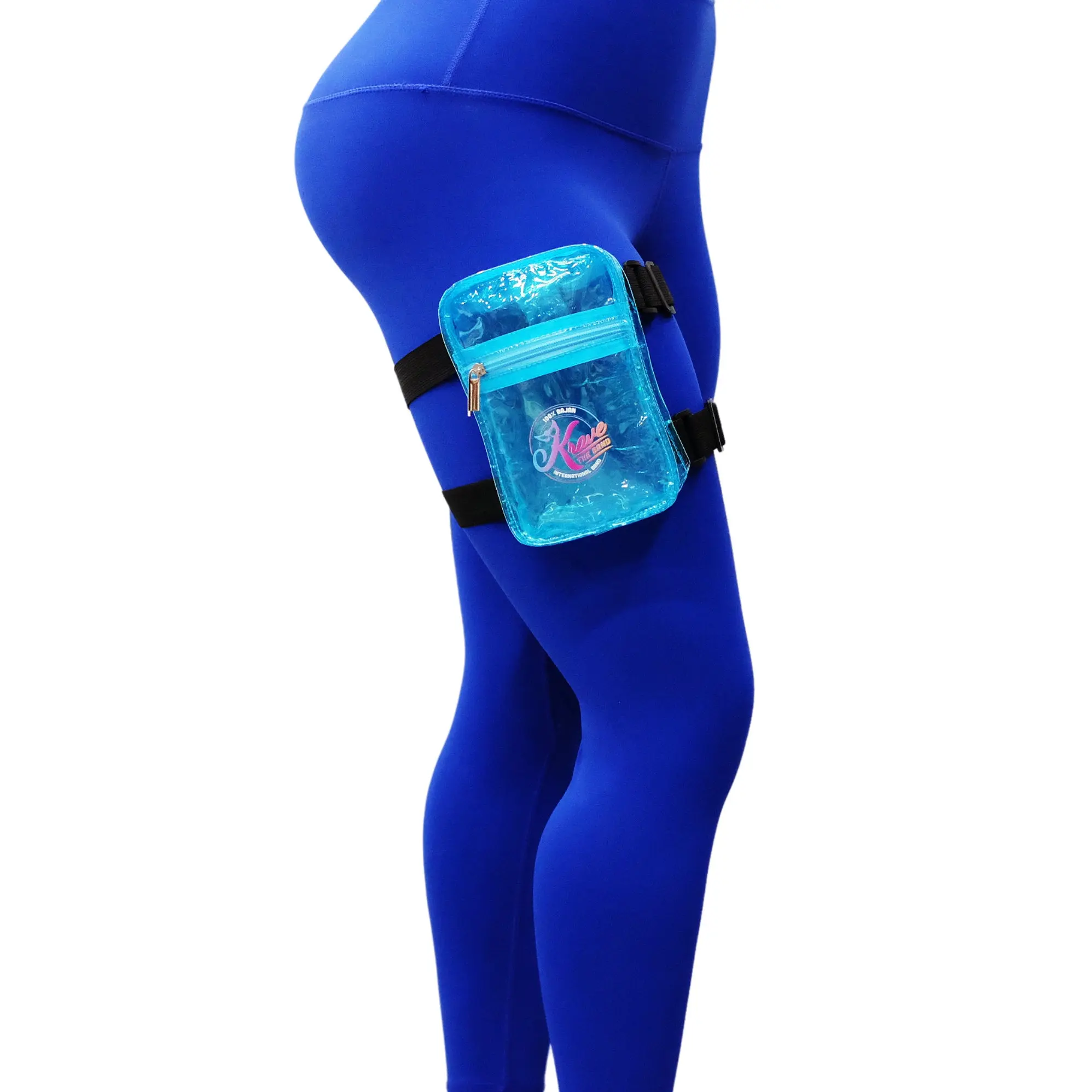 8" Clear PVC Waterproof Holographic Drop Leg Thigh Bag