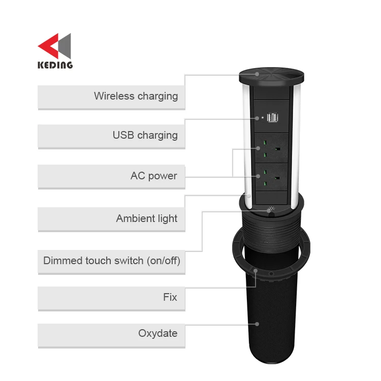 Kitchen Island Cabinet Socket Tower Countertop Pop up Socket Kitchen ...