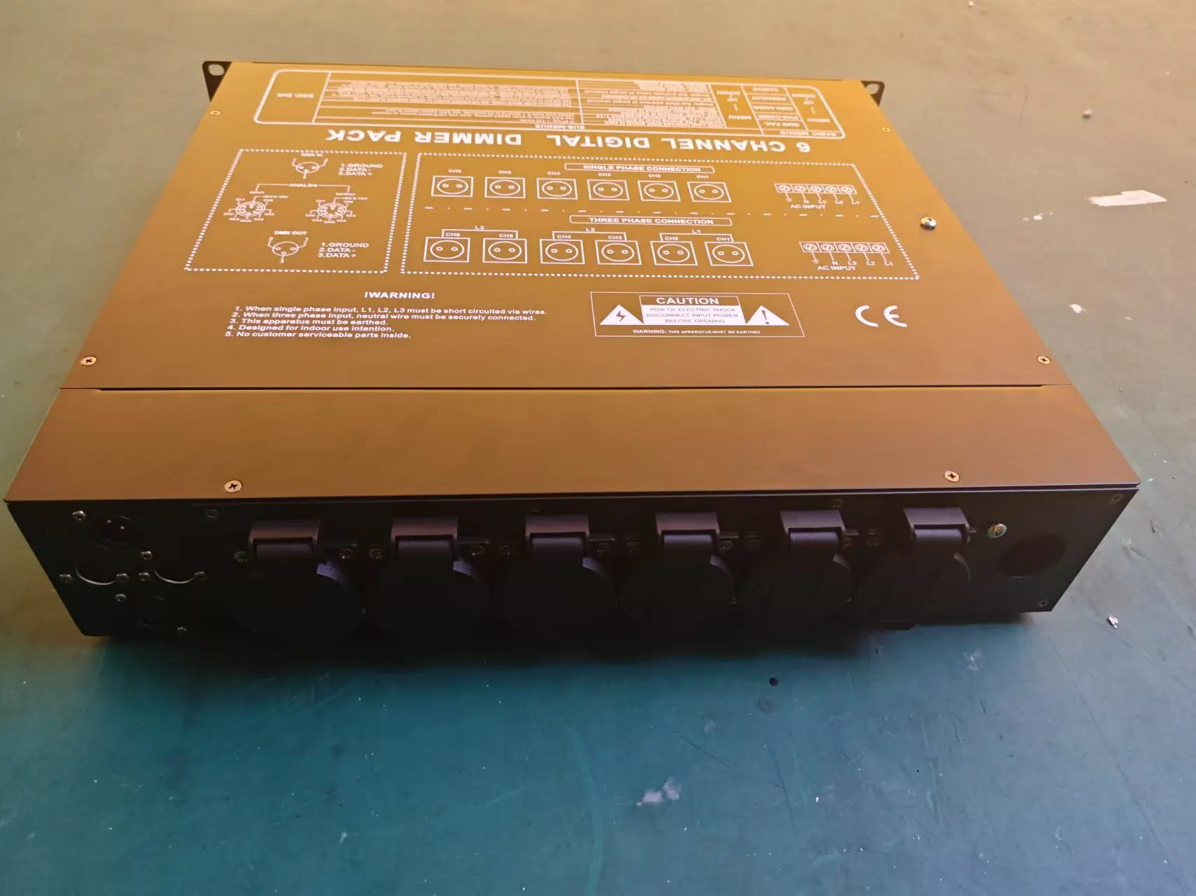 6 Channel Light Digital DMX Dimmer - Stage Lighting Power Box