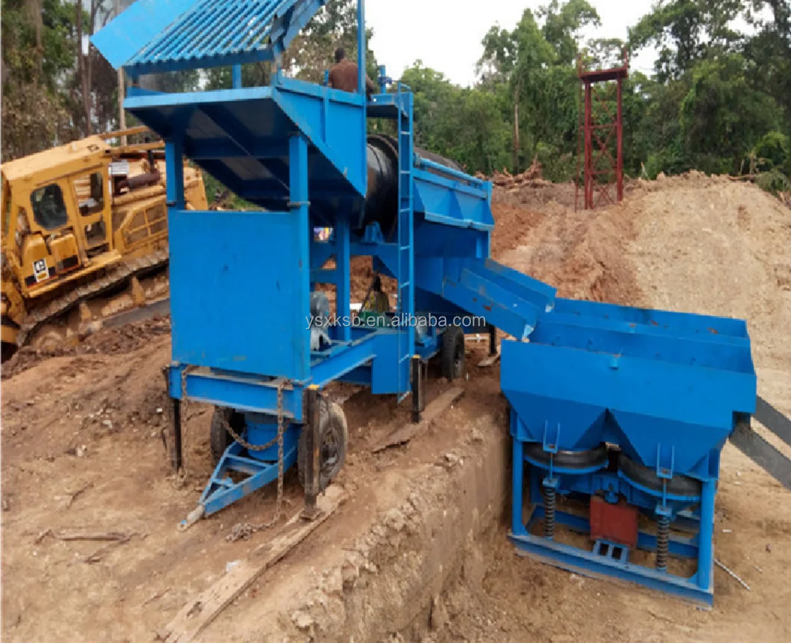 Mobile Compost Trommel Screen Industrial Stone Rotary Drum Sieve Soil ...