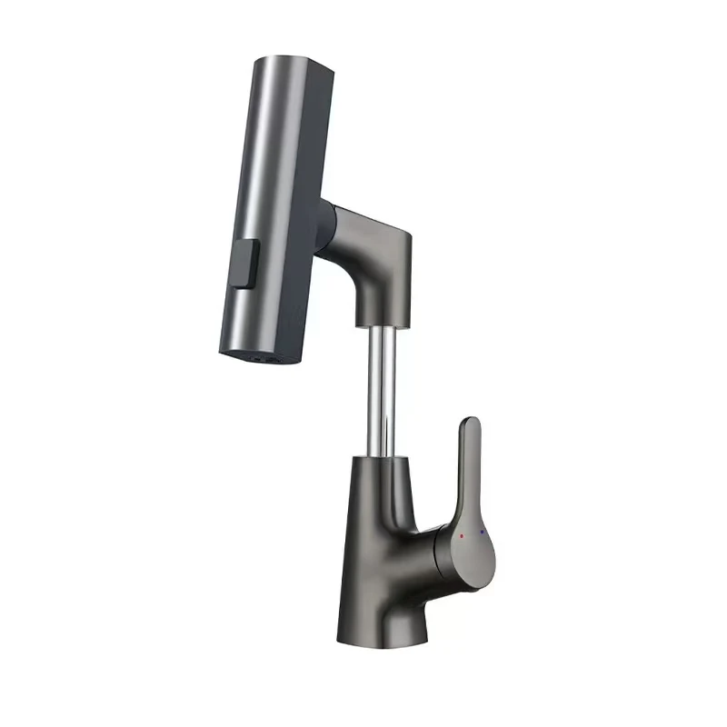 Modern Classic Single-Hole Kitchen Faucet with Pull-Down Function ABS ...
